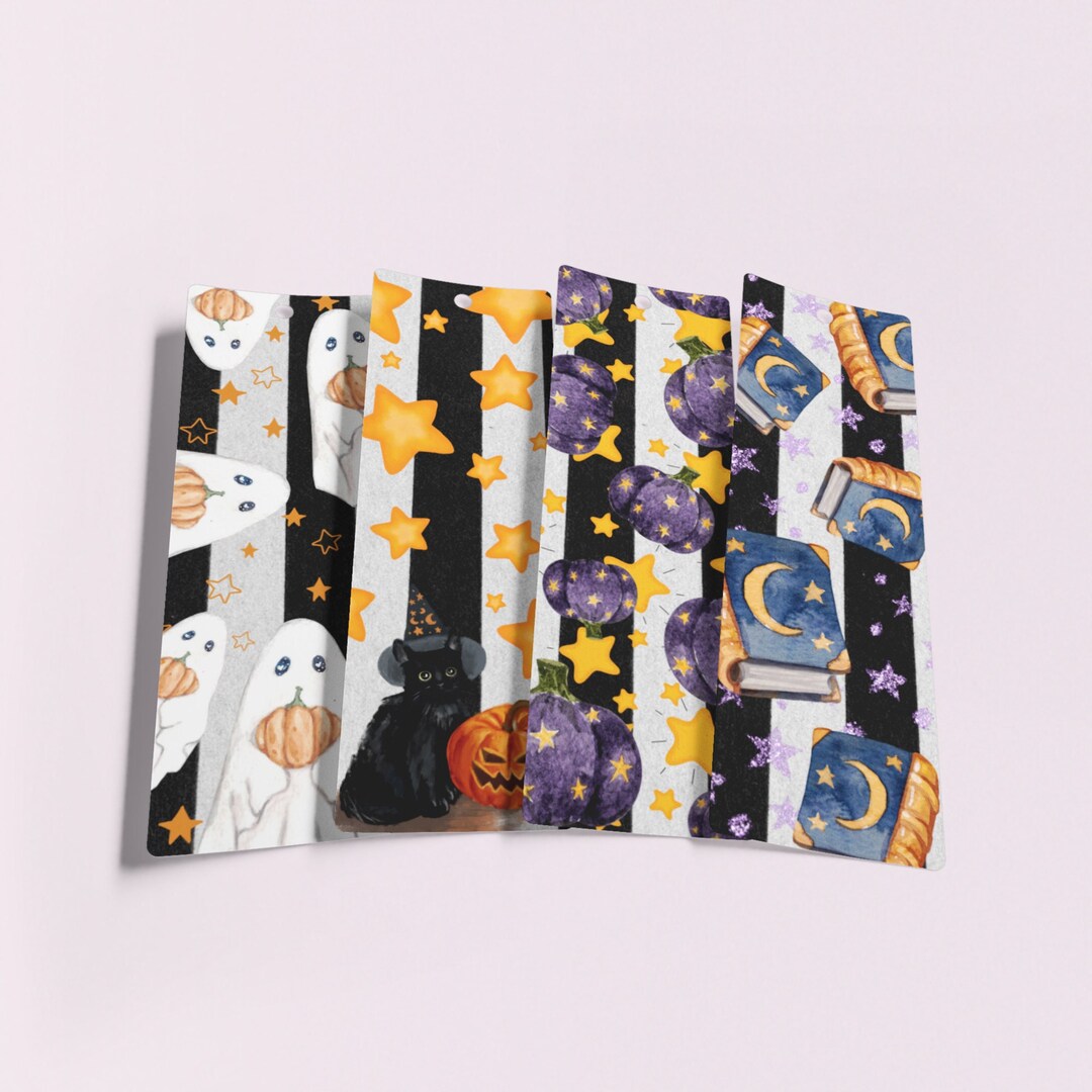 HALLOWEEN 2.3x7 Printable Bookmarks Digital Bookmarks Book Lovers Gift ...