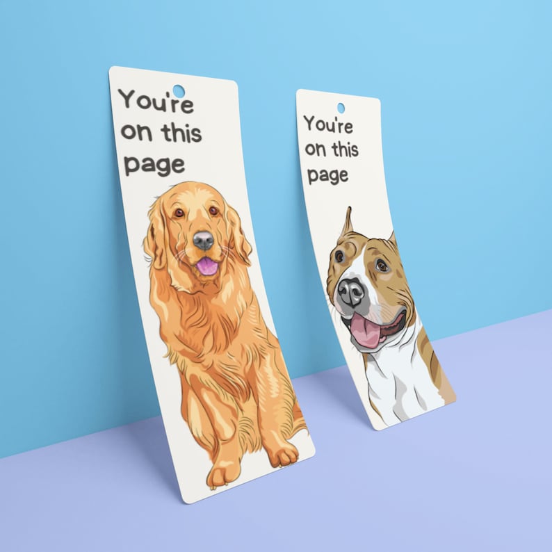 DOGS Printable Bookmarks Set of 4 - Dog Bookmark Designs - Instant ...