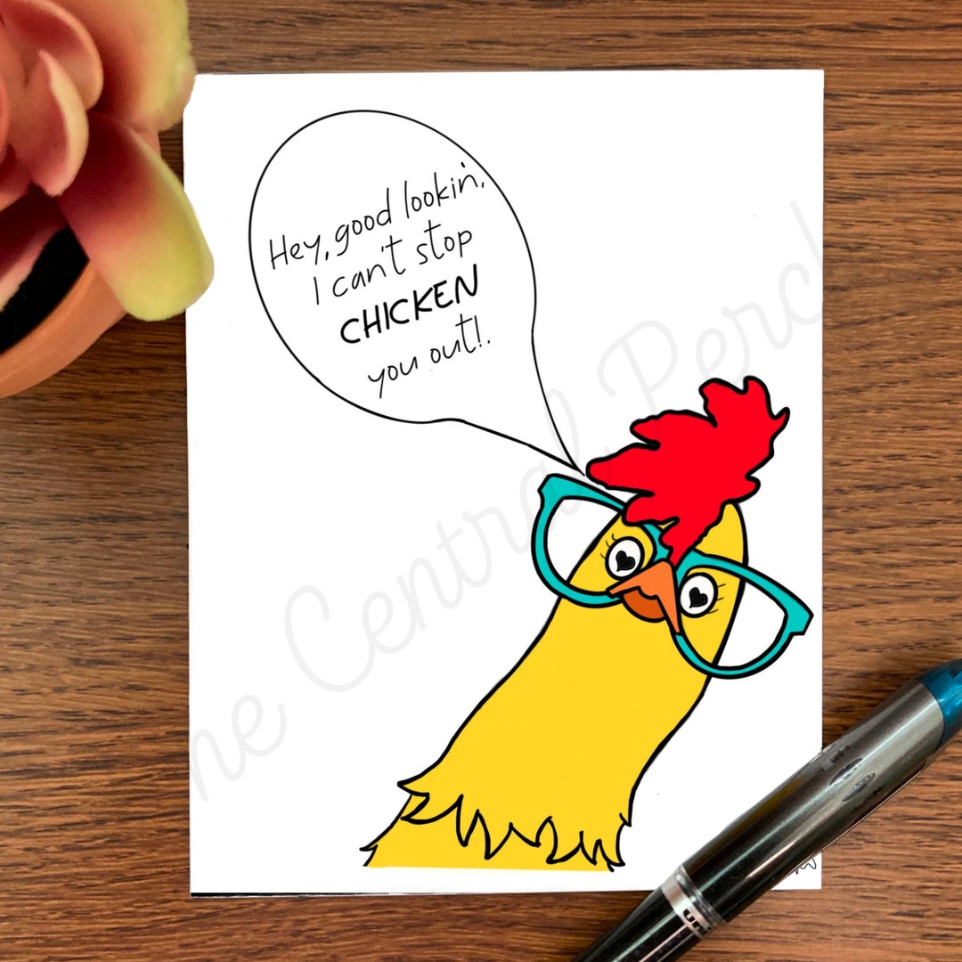 Chicken You Out- Funny Chicken Greeting Card - Etsy