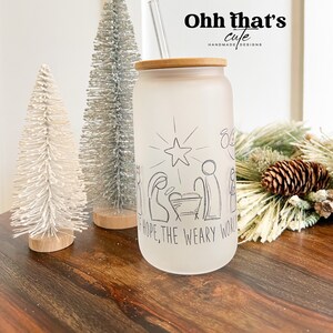 Nativity Cup, Nativity Frosted Christmas Cup, Nativity Tumbler, Can ...