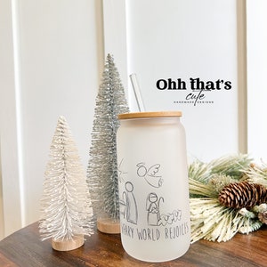 Nativity Cup, Nativity Frosted Christmas Cup, Nativity Tumbler, Can ...