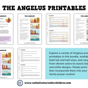 The Angelus Prayer Printable Bundle | Instant Download | Catholic Gifts | Catholic Children's ...