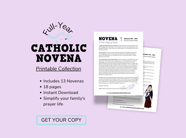 Full-year Catholic Novena Printable Collection 2025 | Instant Download ...