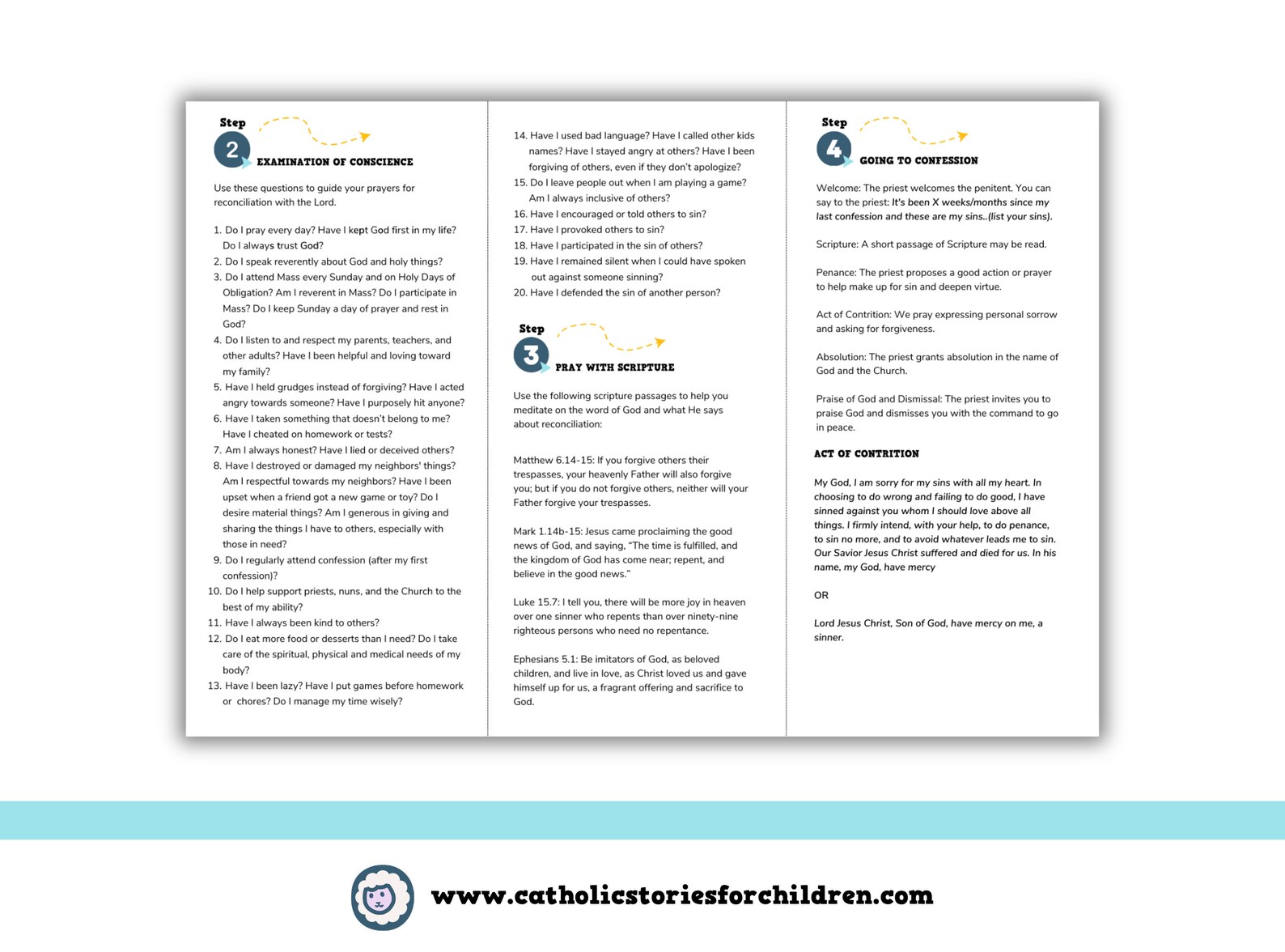 My Little Reconciliation Booklet for Kids PDF | Digital Download ...