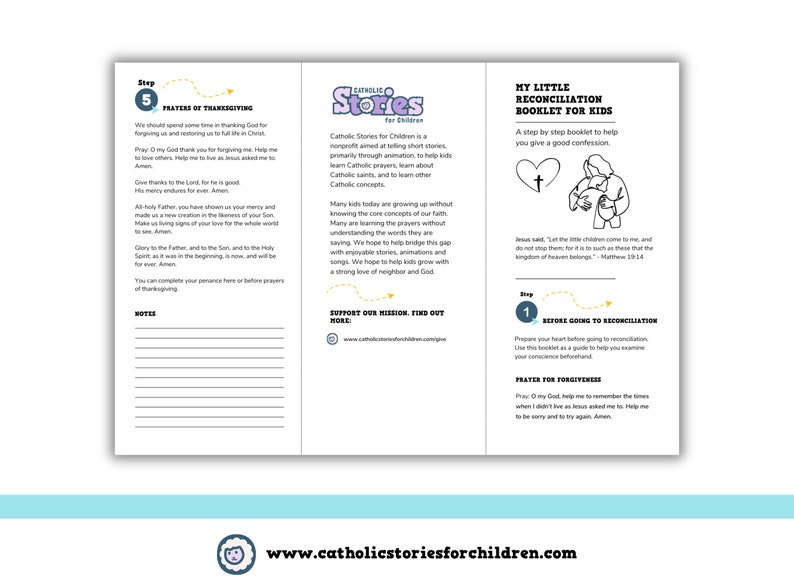 My Little Reconciliation Booklet for Kids PDF | Digital Download ...