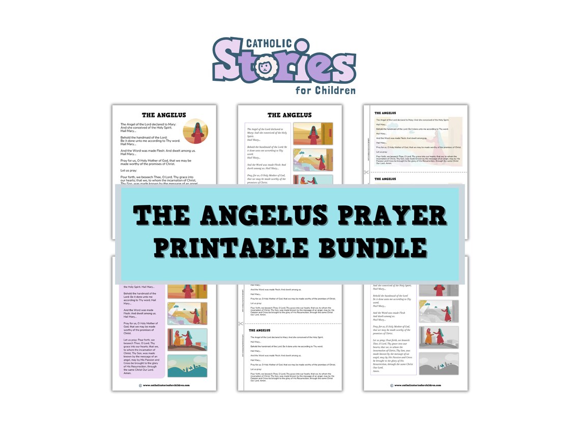 The Angelus Prayer Printable Bundle | Instant Download | Catholic Gifts ...