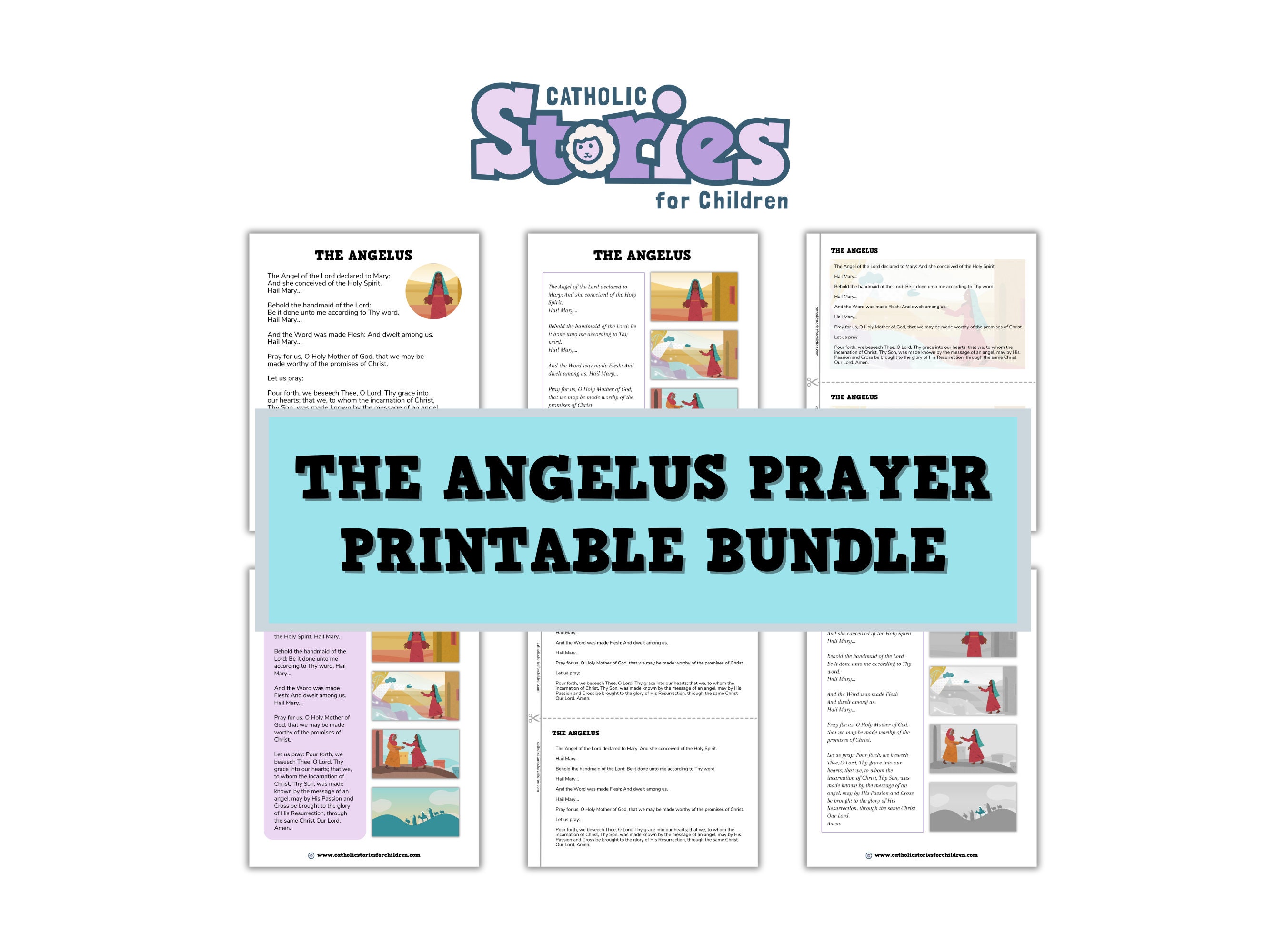 The Angelus Prayer Printable Bundle | Instant Download | Catholic Gifts ...