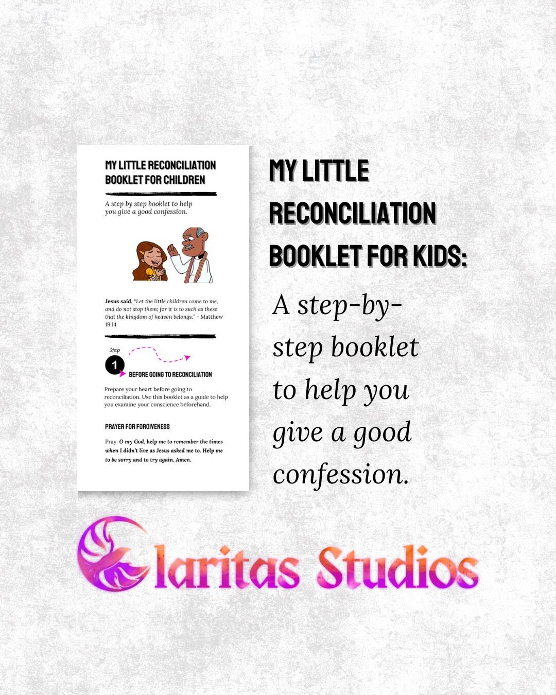 Kids Reconciliation Booklet: Catholic Examination of Conscience (PDF ...