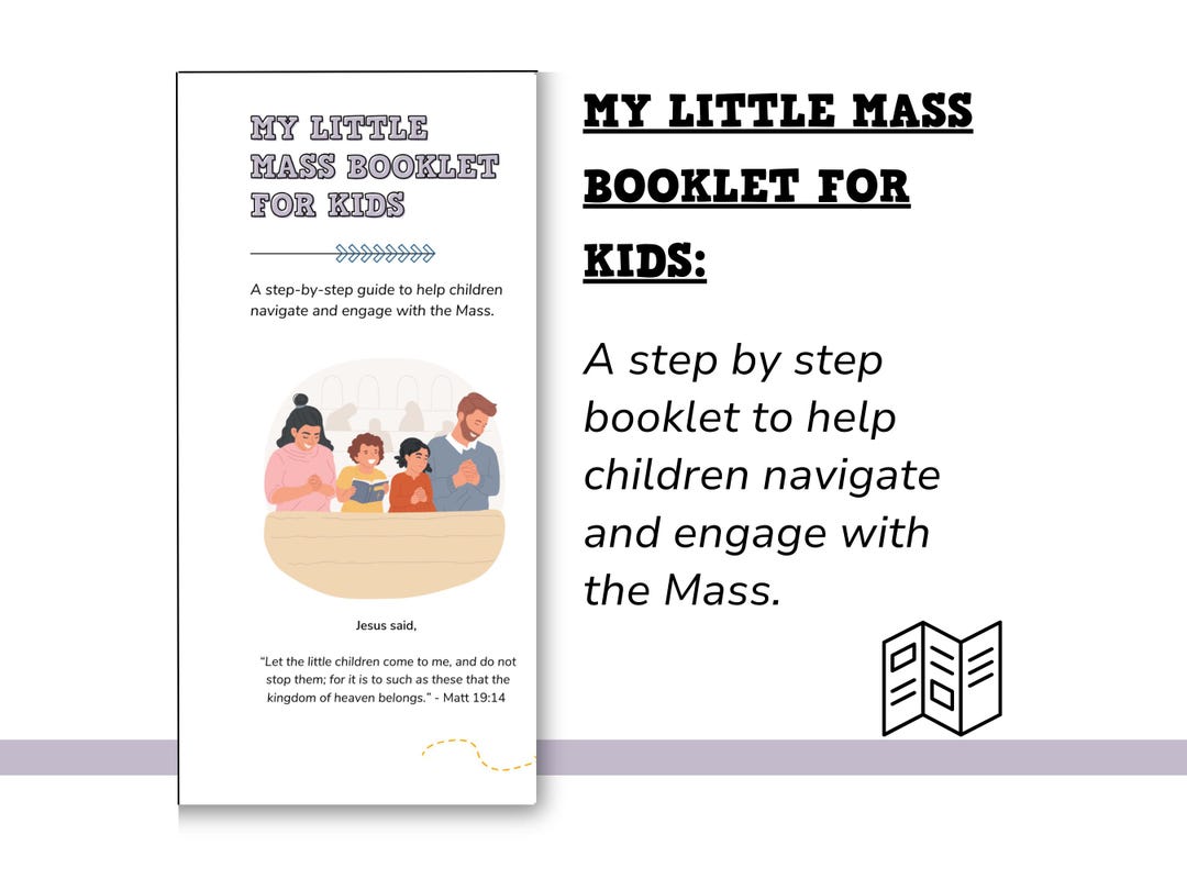 My Little Mass Booklet for Kids PDF | Digital Download | Catholic ...