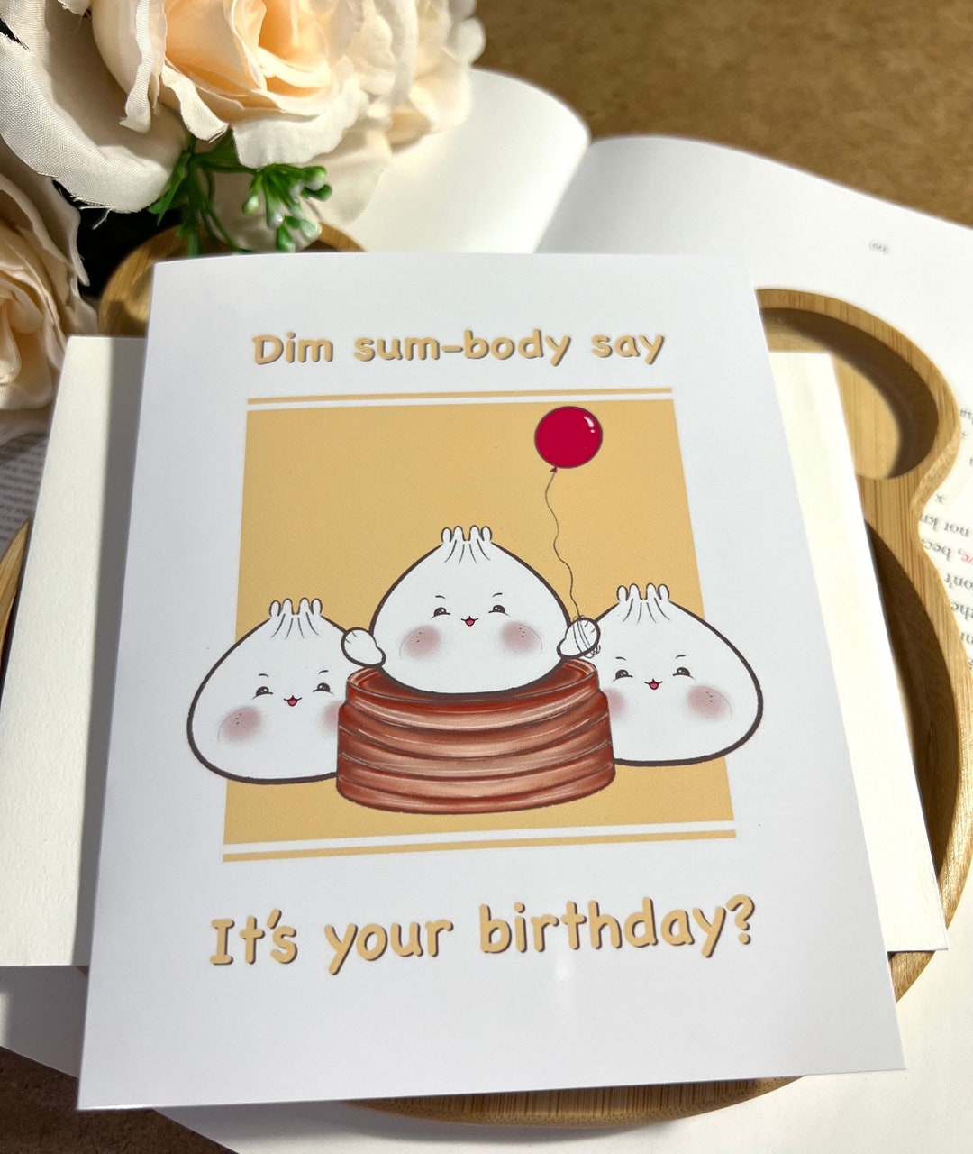 Dim Sum Happy Birthday Card Did Somebody Say Its Your - Etsy