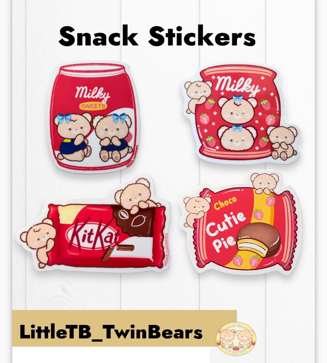 Cute Asian Snacks Vinyl Sticker | Milky Stickers | Milky Candy Stickers ...