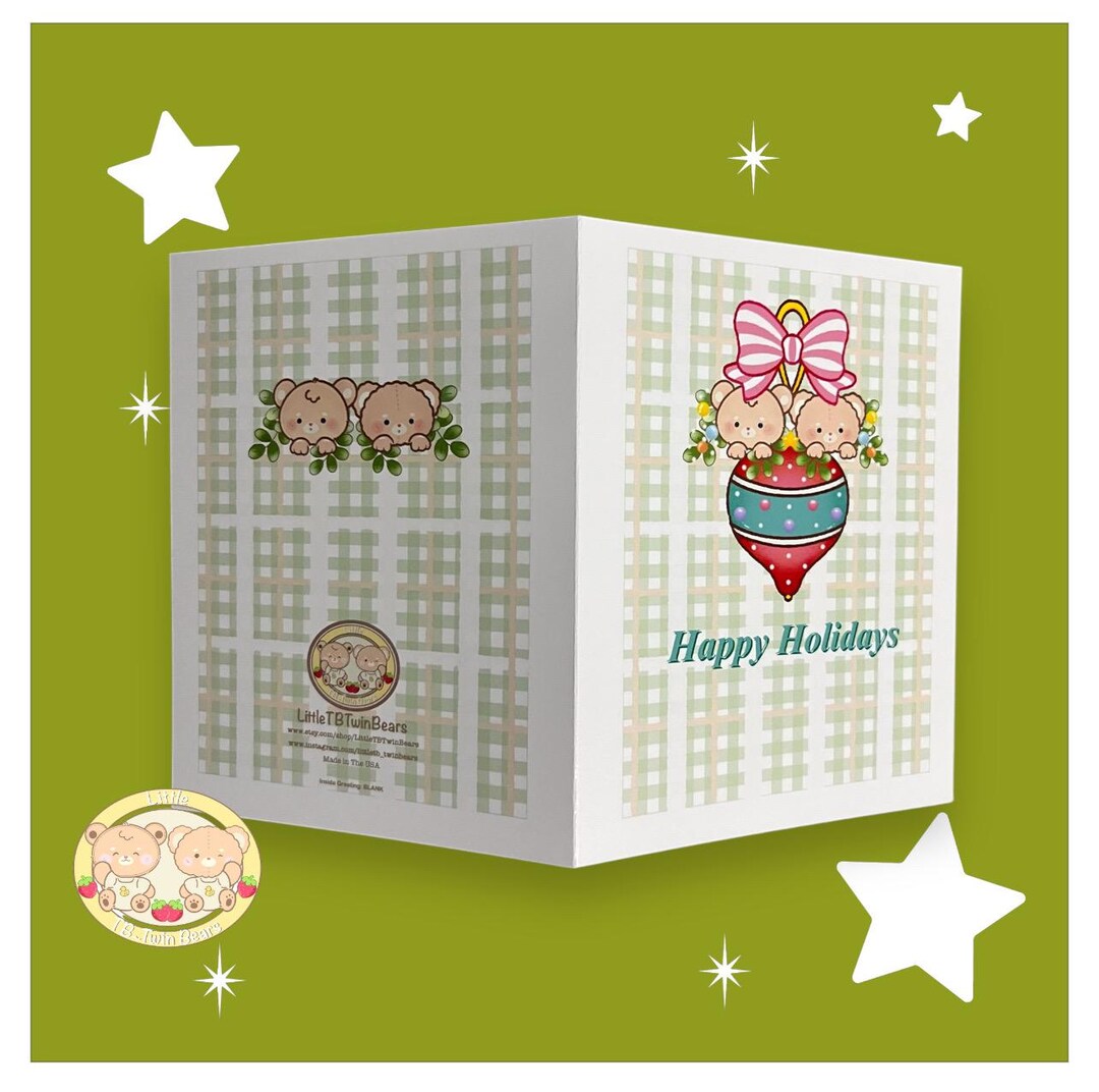 Happy Holidays Christmas Card, Holiday ORNAMENTS Christmas Card, Merry ...