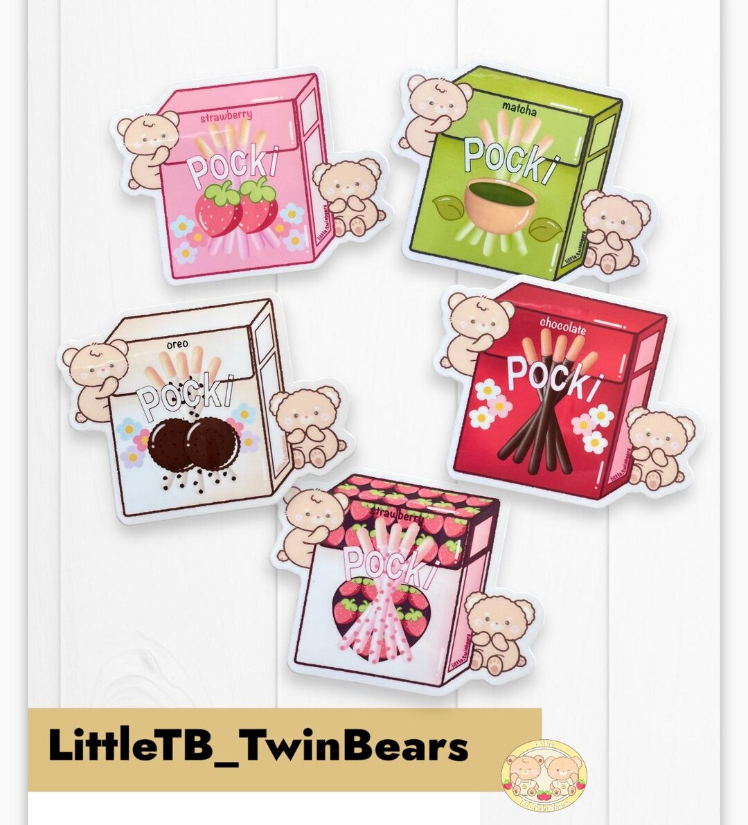 Pocki-pocky Waterproof Sticker | Kawaii Asian Snack Series Stickers ...