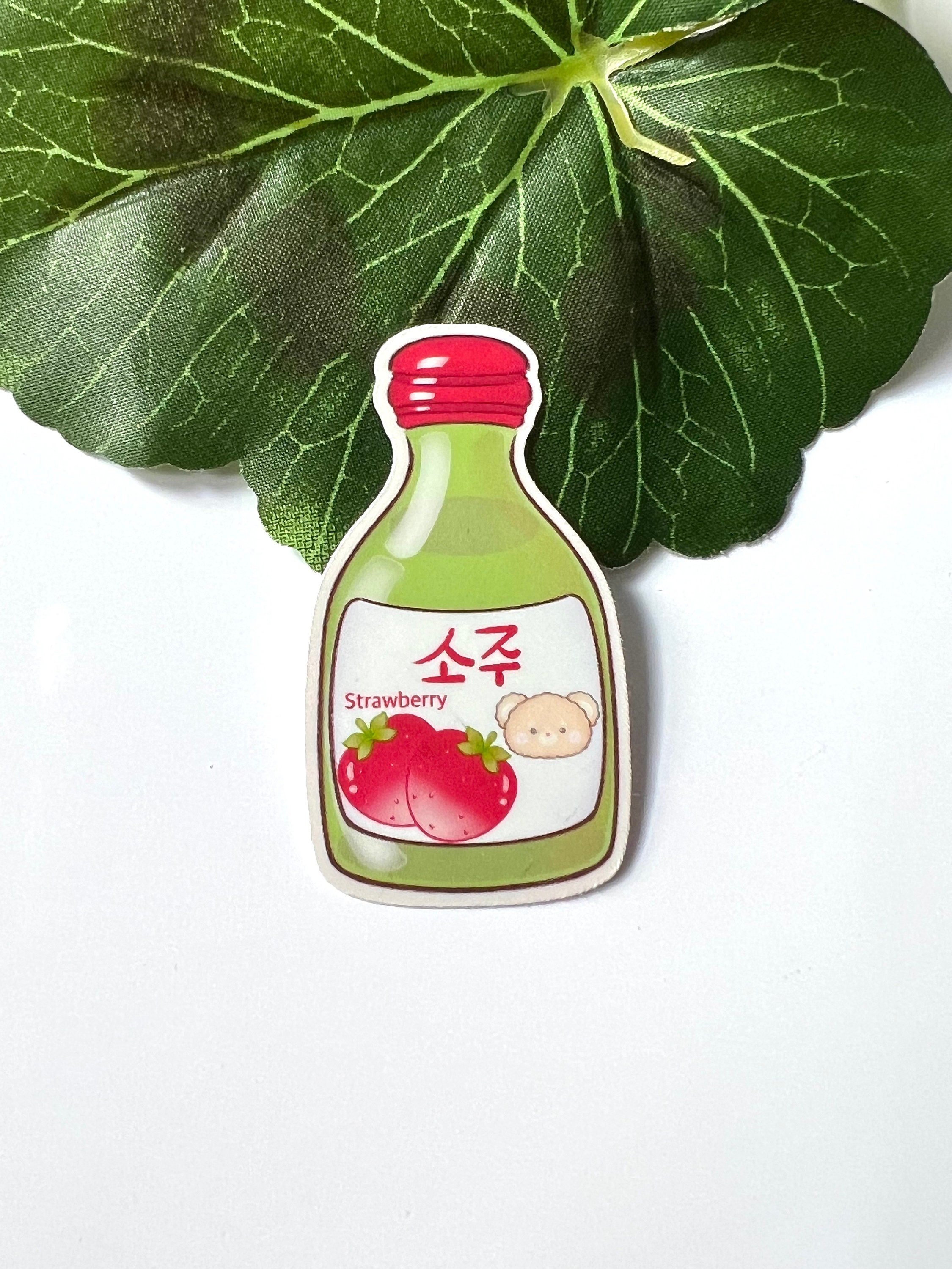 Soju Sticker Set Korean Cute Soju Stickers Korean Fruit Soju Sticker ...