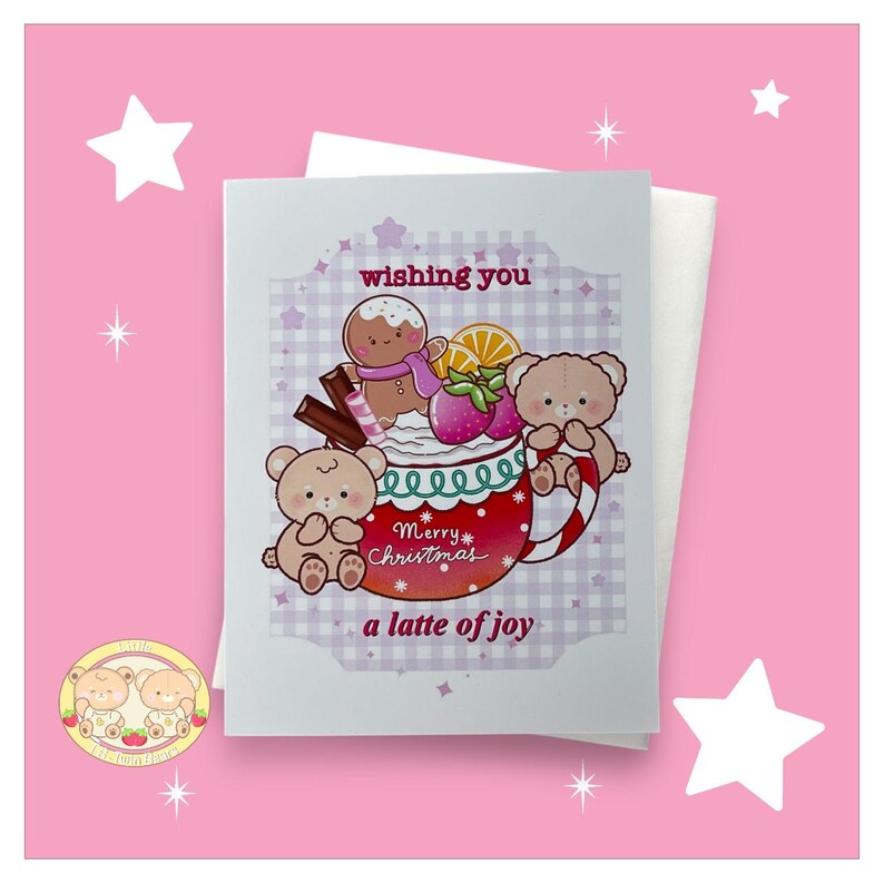 Wishing You a Latte of Joy Card, Coffee Christmas Card, Holiday Coffee ...