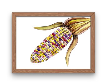 Minimalist Corn Art - Etsy