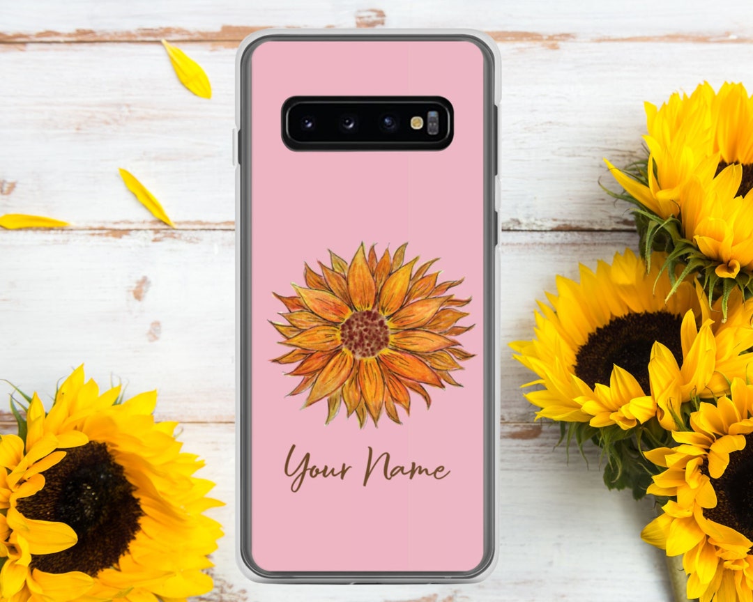 Personalized Sunflower Watercolor Samsung Case minimalist Spring Floral ...