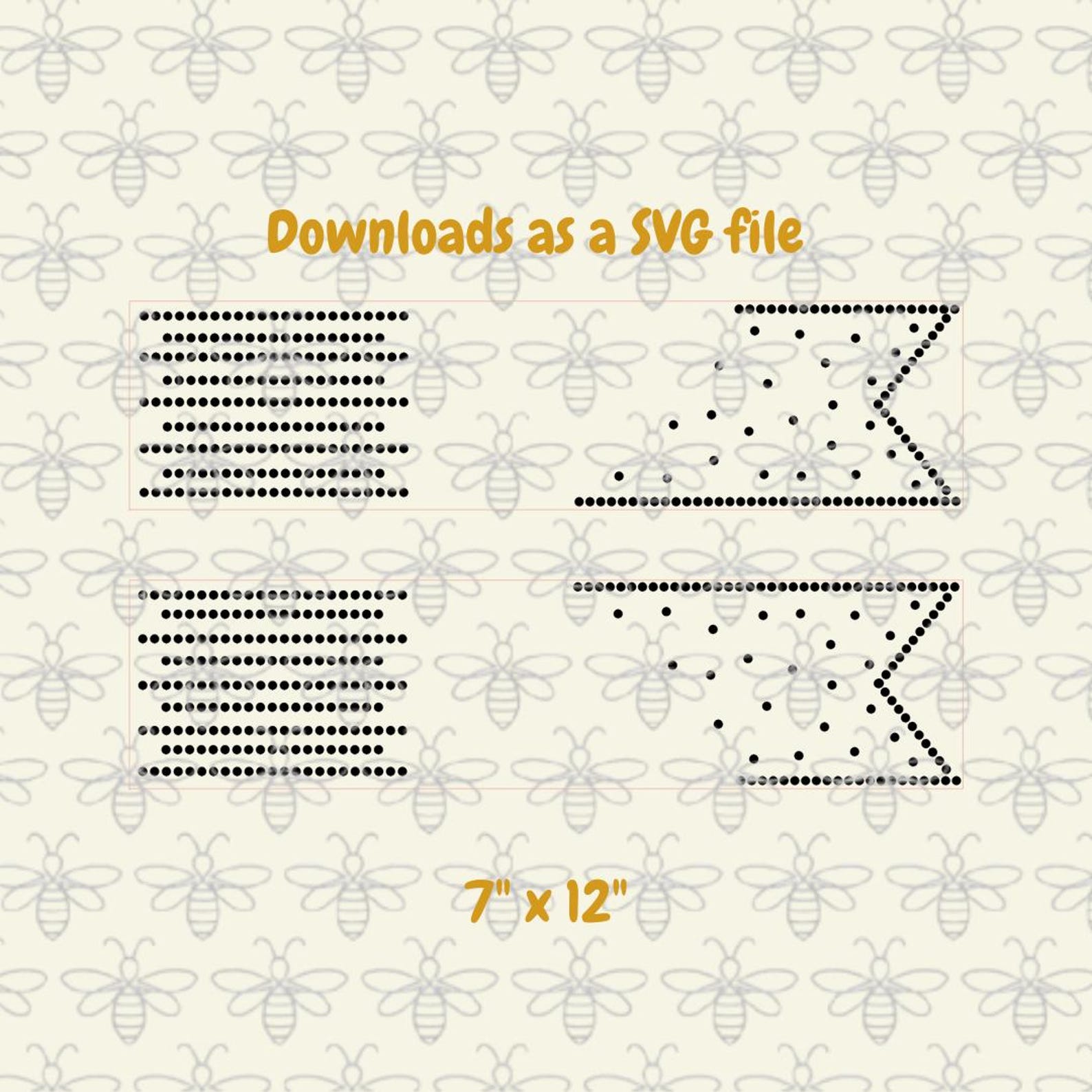 Loop Lines Bow Rhinestone Template for Cheer Bow SVG File Download - Etsy