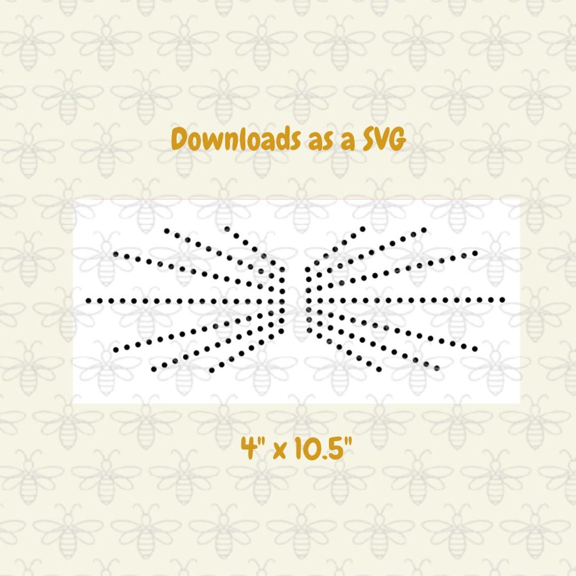 Center Burst Rhinestone Template Design for 4-inch Tailless Cheer Bow ...