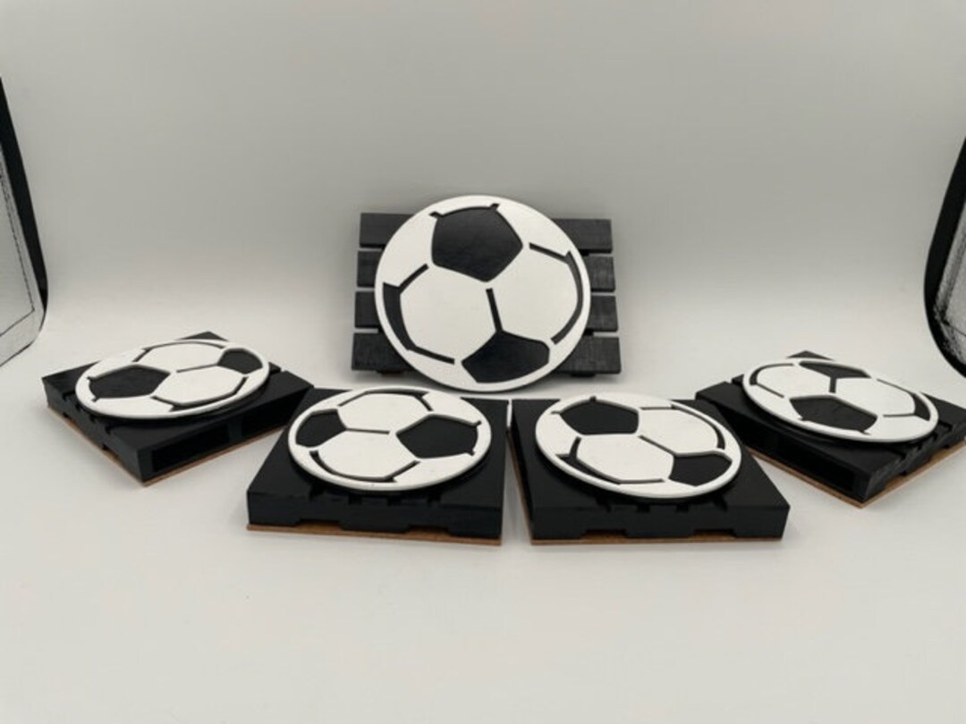 Soccer Ball Wood Coasters - Etsy