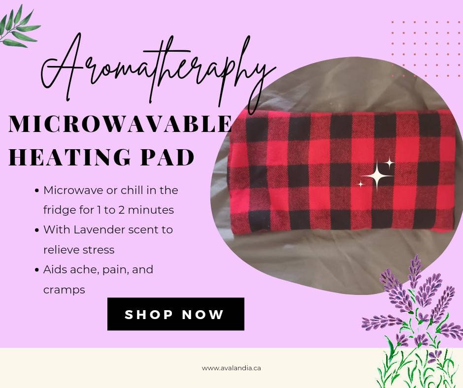 Aromatherapy Microwavable Heating Pad With Lavender or Eucalyptus Scent ...