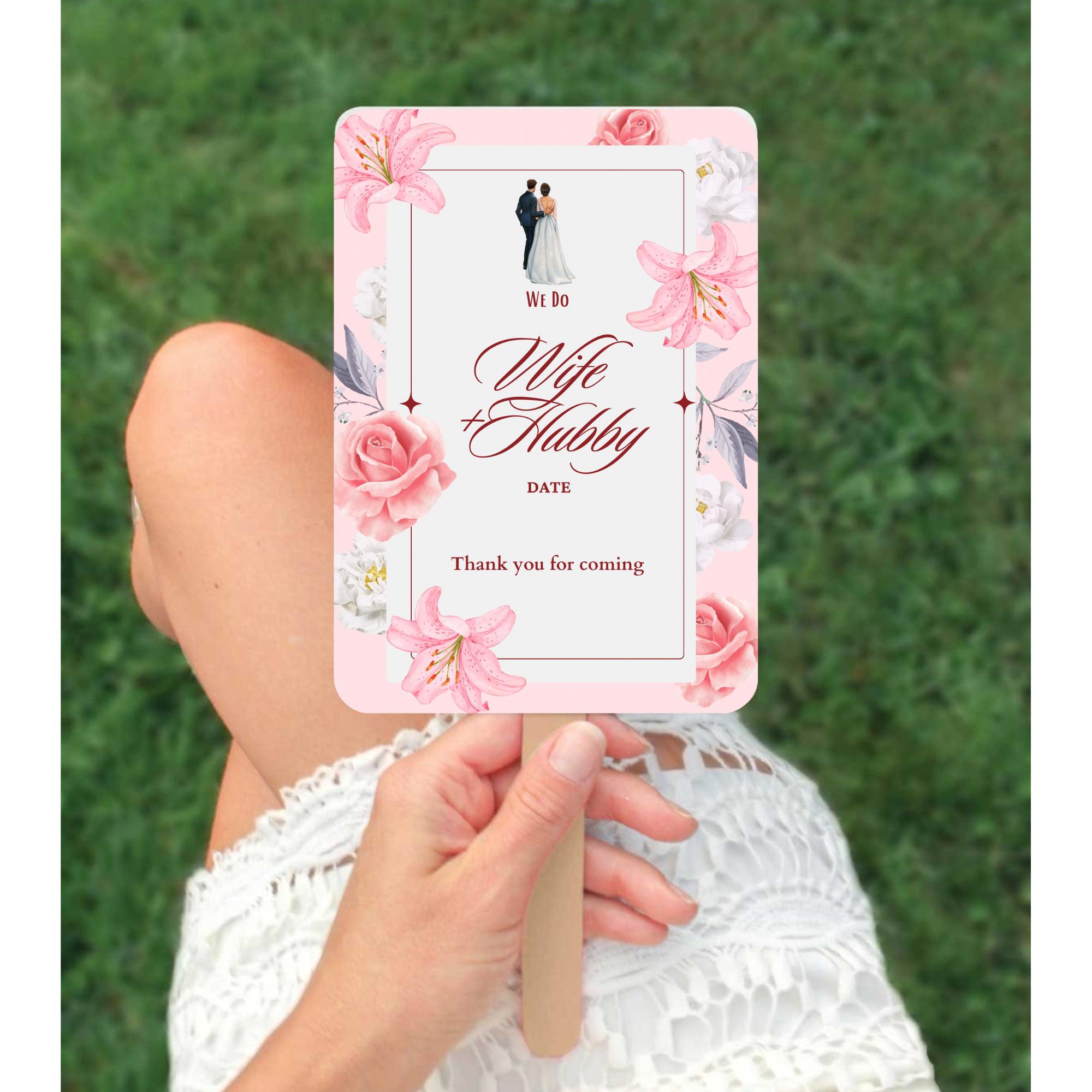 Wedding Program Template | Wedding Fan Program Template - Etsy