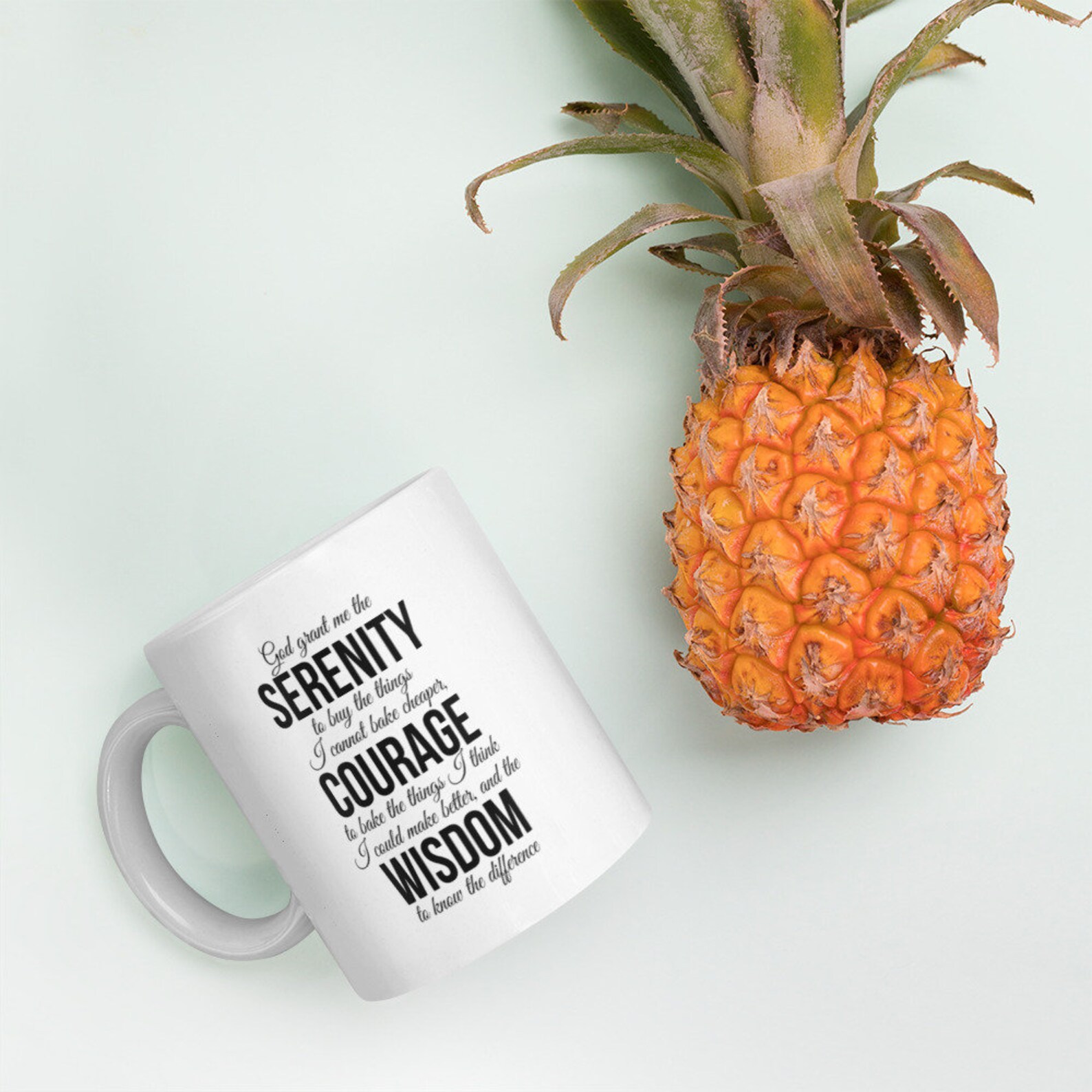 Baker's Serenity Prayer White Glossy Mug - Etsy