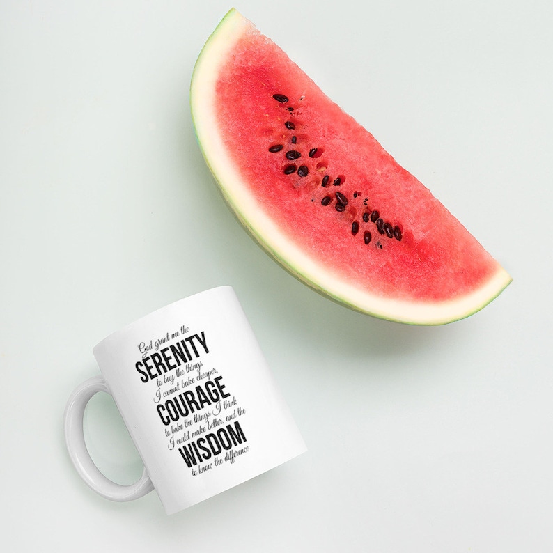 Baker's Serenity Prayer White Glossy Mug - Etsy
