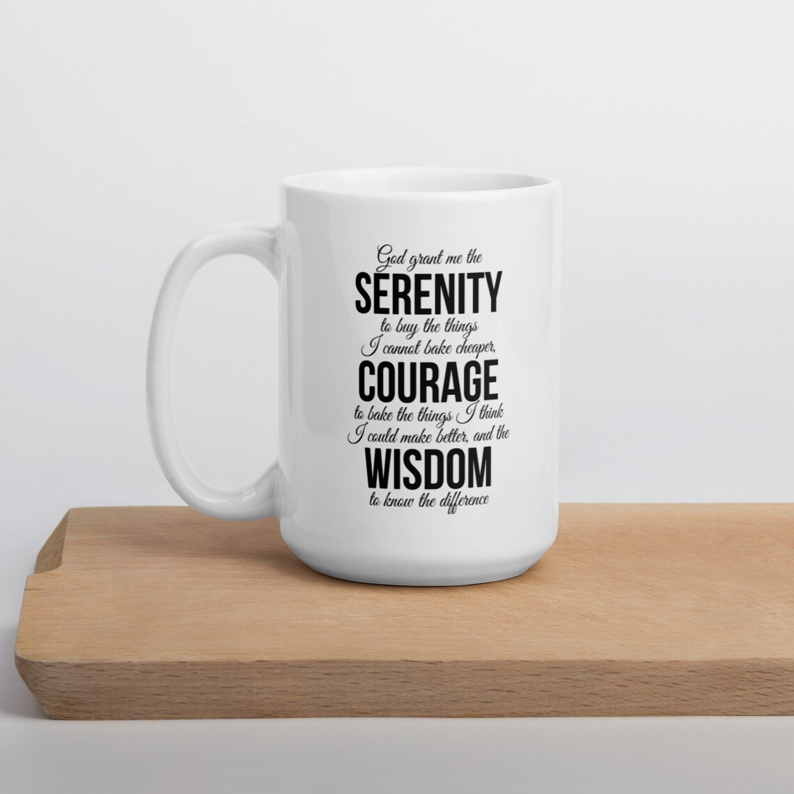 Baker's Serenity Prayer White Glossy Mug - Etsy