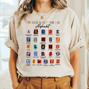 Applied Behavior Analysis Alphabet Retro Shirt ABA Therapist Shirt, ABA ...