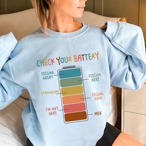 Check Your Battery Shirt, Feelings Chart Shirt, Emotions Poster, Zones ...