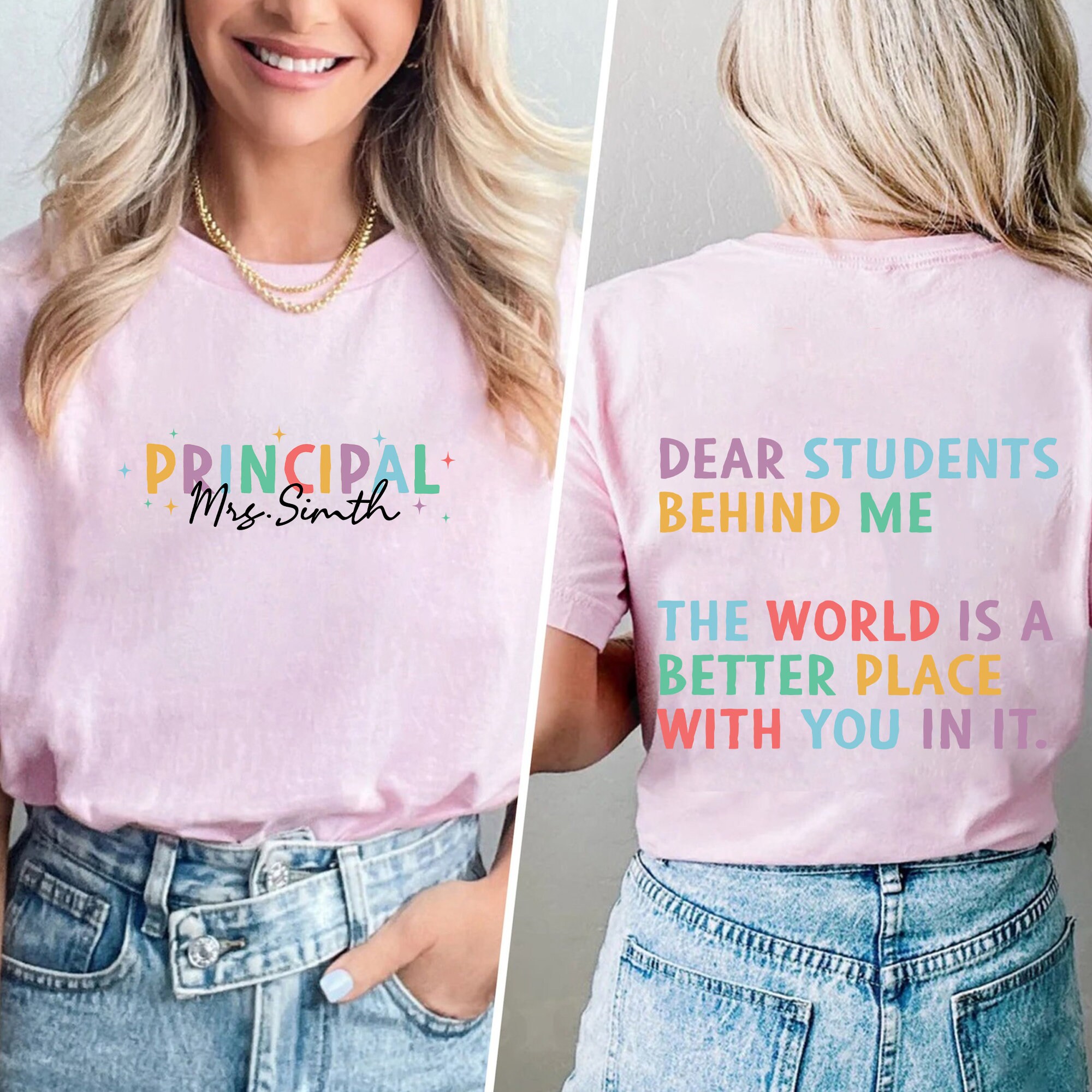 Personalized School Principal Gift Shirt, Back to School Team Shirt for ...