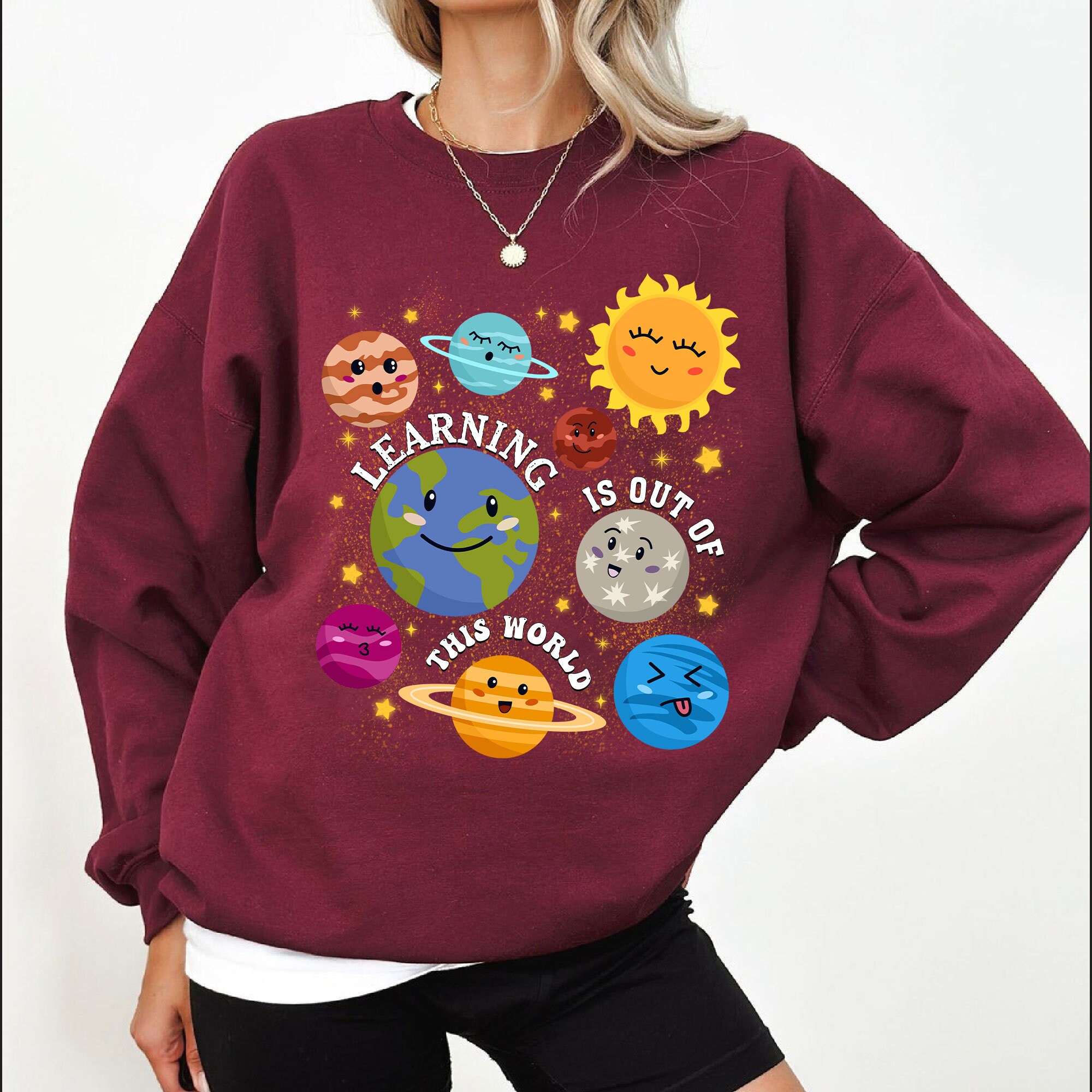 Solar System Teacher Shirts, Learning is Out of This World, Cute Outer ...