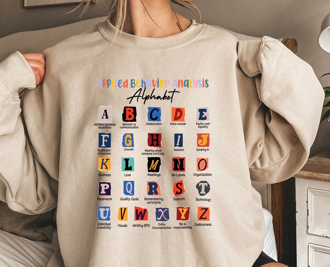 Applied Behavior Analysis Alphabet Retro Shirt ABA Therapist Shirt, ABA ...
