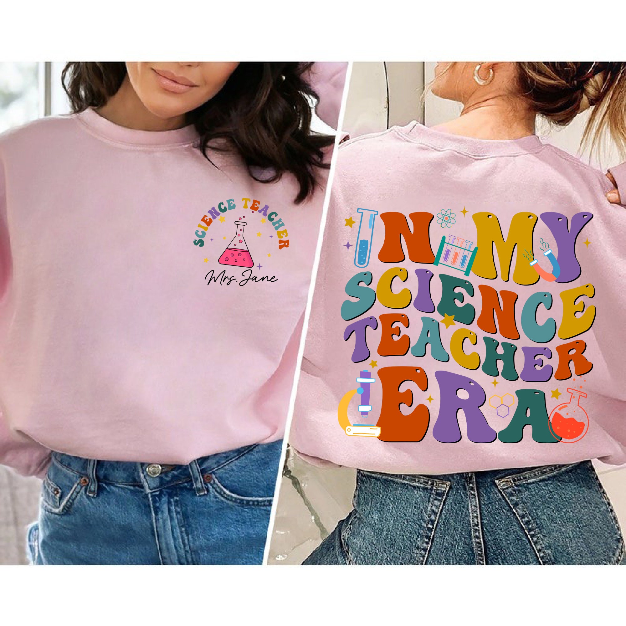 In My Science Teacher Era Shirt, Custom Name Science Shirt, Science ...