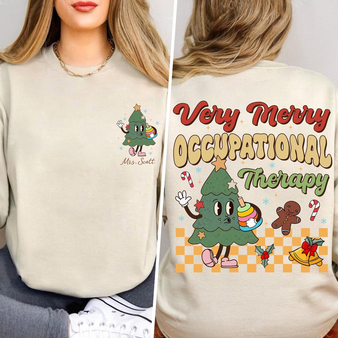 Custom Name Occupational Therapy Shirt, Christmas Occupational ...