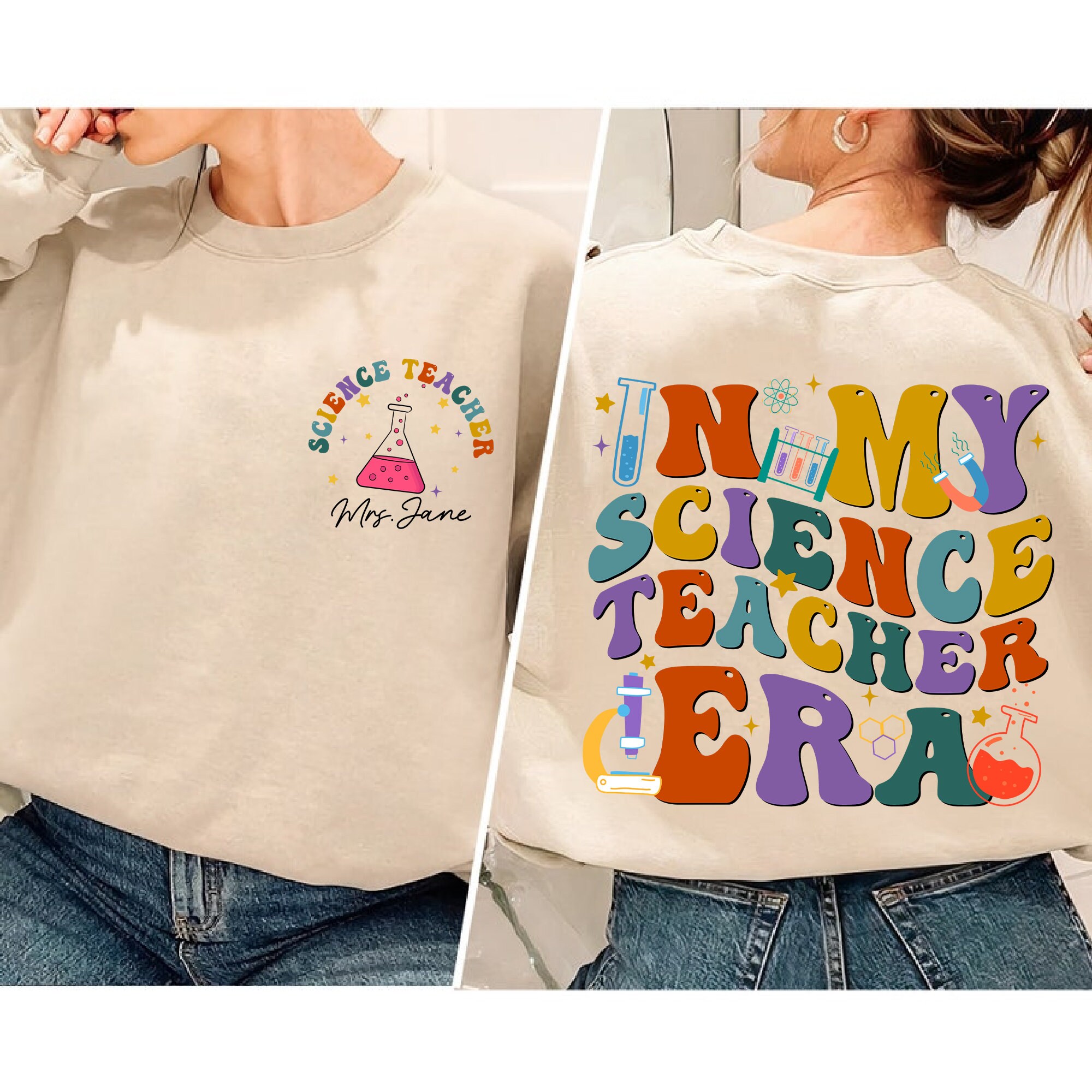 In My Science Teacher Era Shirt, Custom Name Science Shirt, Science ...