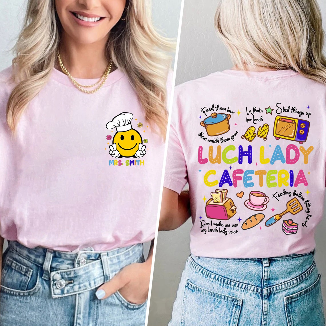 Personalized Lunch Lady Shirt, Lunch Lady Back to School Shirt, School Cafeteria Worker Shirt ...