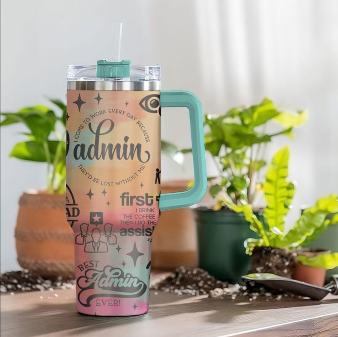 Admin Assistant Engraved Tumbler | Cup Holder Friendly Travel Mug ...
