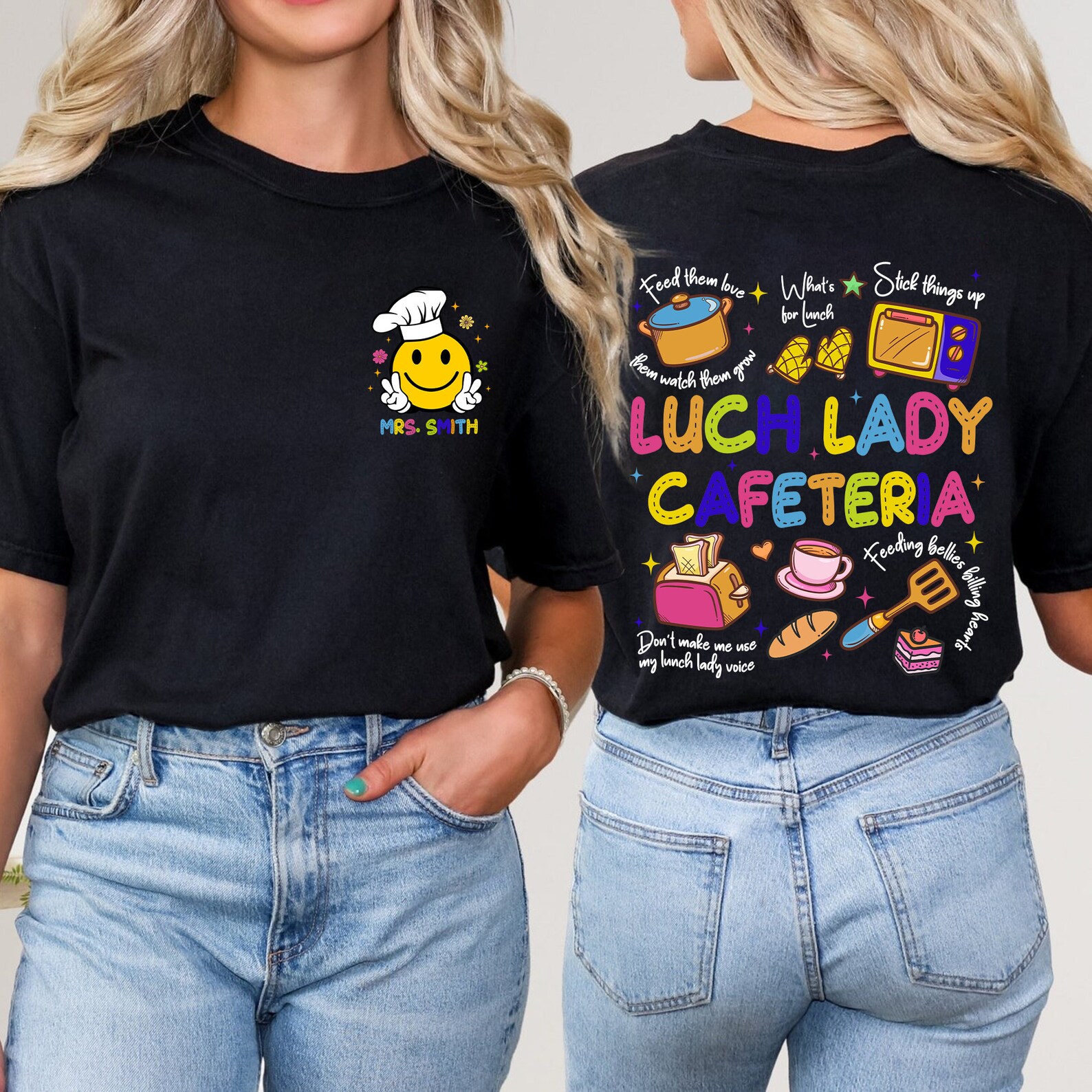 Personalized Lunch Lady Shirt, Lunch Lady Back to School Shirt, School ...