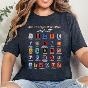 Applied Behavior Analysis Alphabet Retro Shirt ABA Therapist Shirt, ABA ...