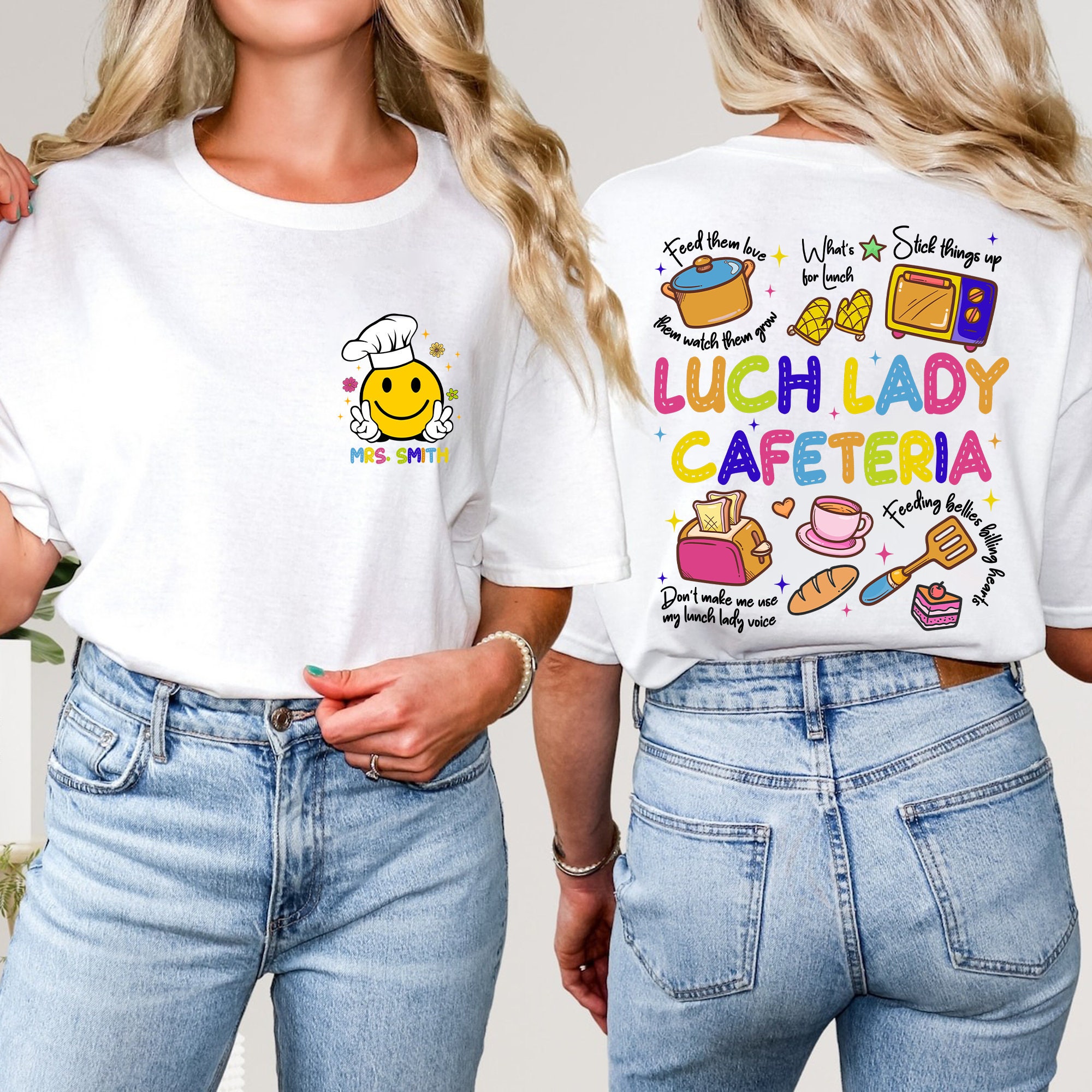 Personalized Lunch Lady Shirt, Lunch Lady Back to School Shirt, School ...