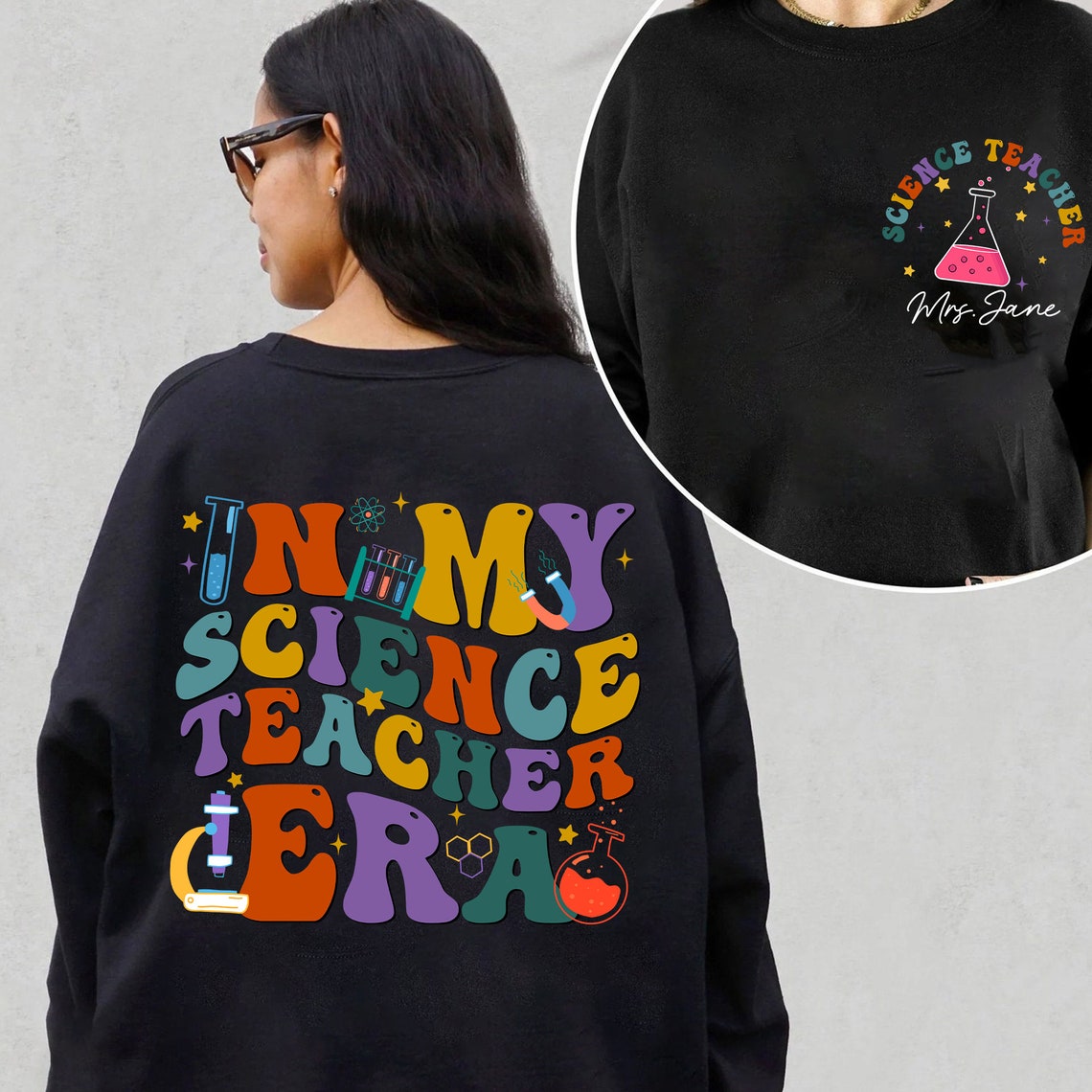 In My Science Teacher Era Shirt, Custom Name Science Shirt, Science ...