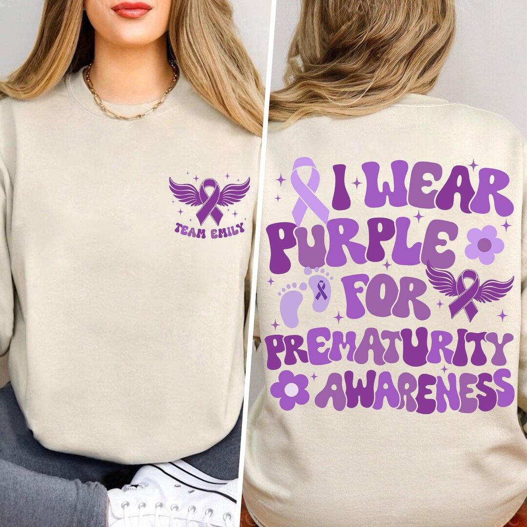 I Wear Purple for Prematurity Awareness Shirt, Prematurity Awareness ...