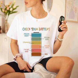 Check Your Battery Shirt, Feelings Chart Shirt, Emotions Poster, Zones ...