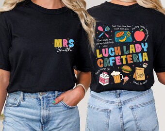 Custom Lunch Lady Shirt, Lunch Lady Back to School Shirt, School ...