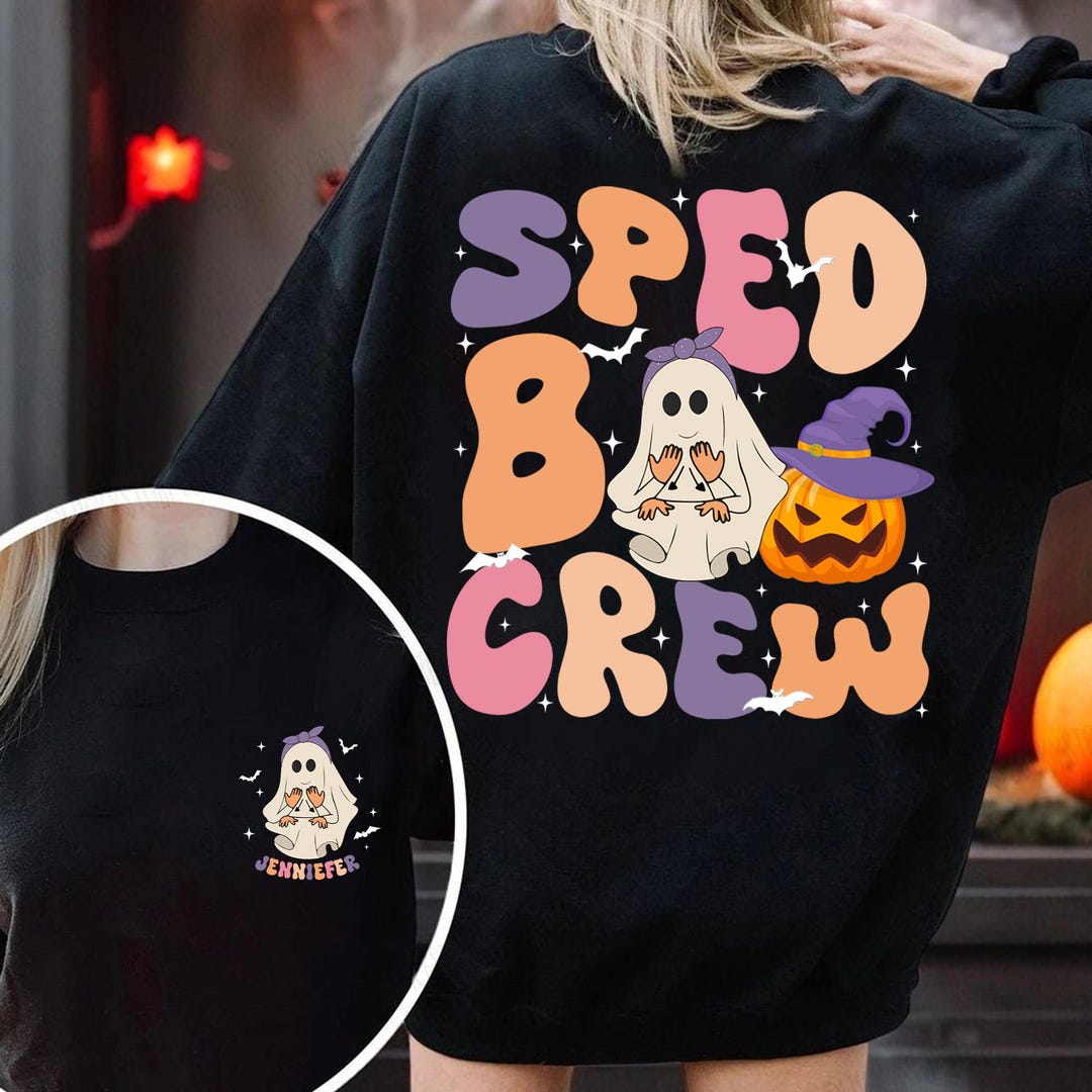 Custom Name Special Education Halloween Shirt, Sped Teacher Halloween ...