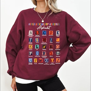 Applied Behavior Analysis Alphabet Retro Shirt ABA Therapist Shirt, ABA ...