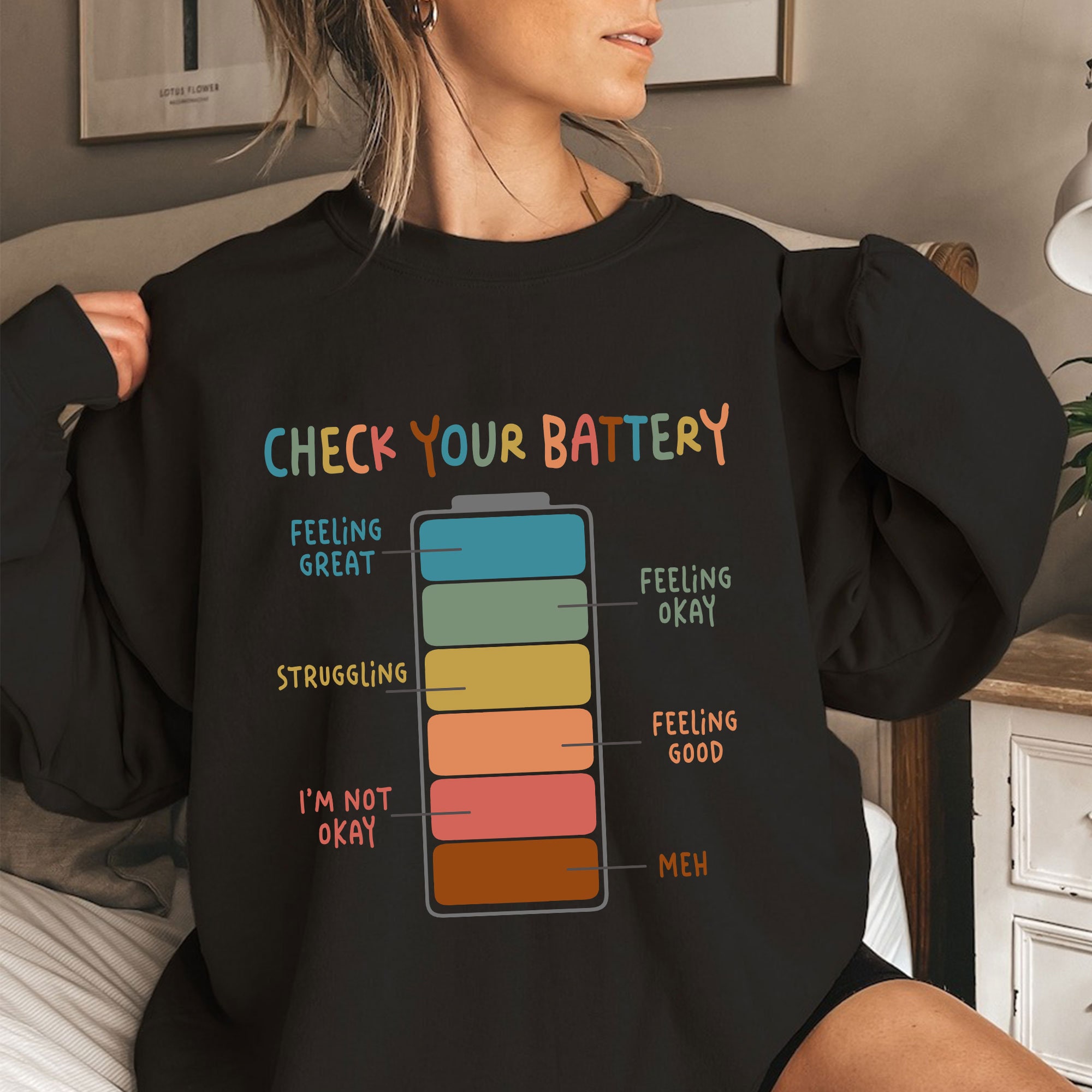Check Your Battery Shirt, Feelings Chart Shirt, Emotions Poster, Zones ...