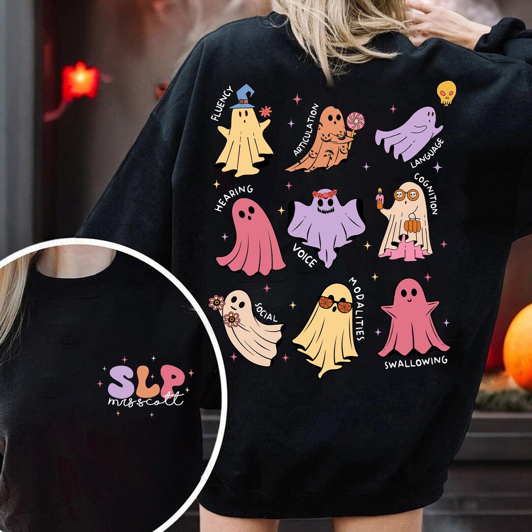 Customized Speech Therapy Halloween Shirt Slp Halloween Shirt SLP ...